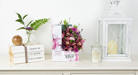 Wedding Anniversary Flowers in a Personalised Card