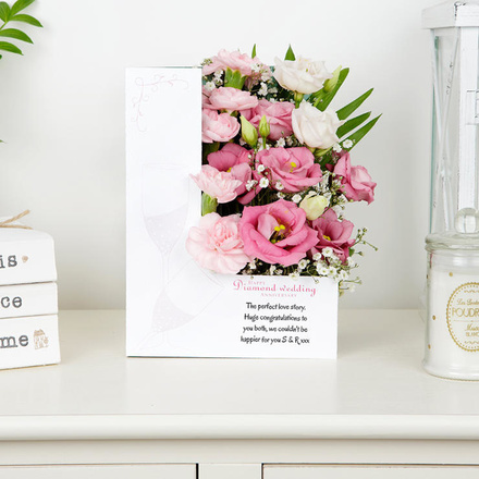 Diamond Anniversary — Flowercard - Sending floral hugs