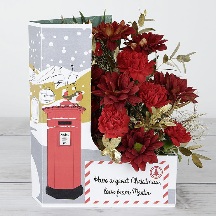 Christmas Post — Flowercard - Sending floral hugs