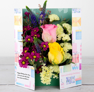 Fresh Flowers in a Card - Flowercard