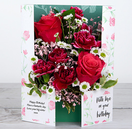 Birthday Love — Flowercard - Sending floral hugs